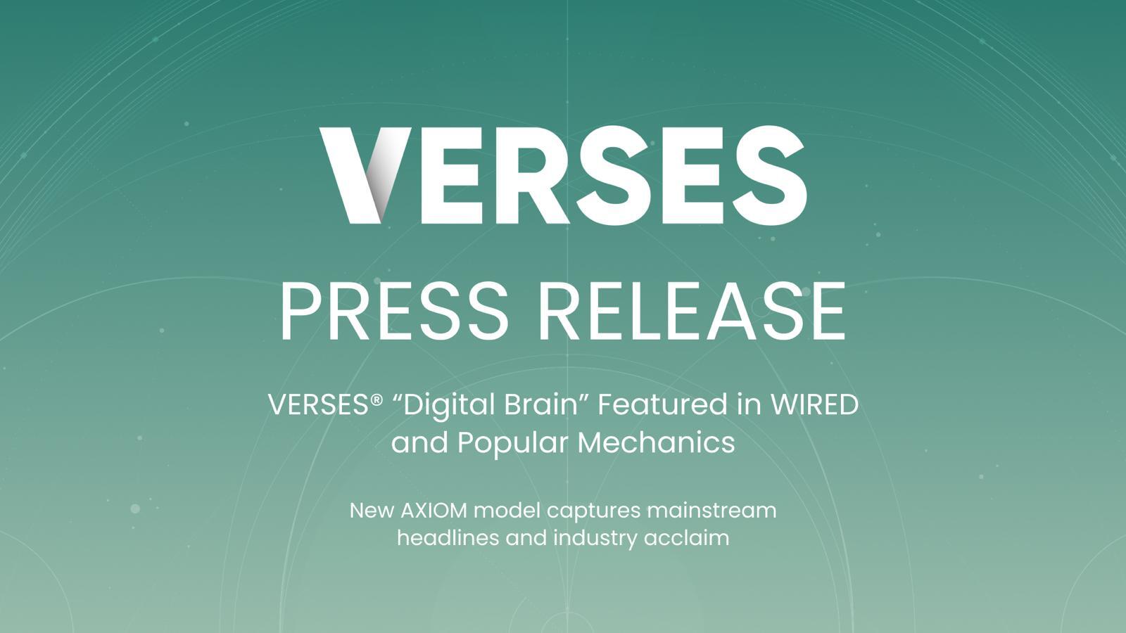 VERSES® “Digital Brain” Featured in WIRED and Popular Mechanics